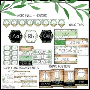 Modern Farmhouse Classroom Decor Bundle, Back to School Bulletin Board ...