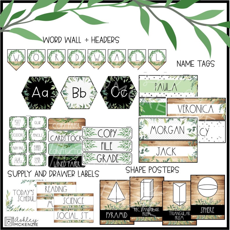 Modern Farmhouse Classroom Decor Bundle Easy Classroom - Etsy