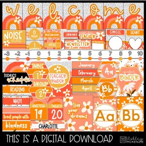 Daisy Themed Classroom Decor Bundle Editable Classroom Decor - Etsy