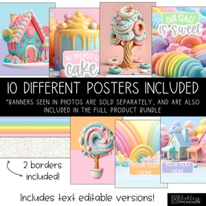 Pastel Sweets Classroom Posters, Easy and Modern Classroom Decorations ...