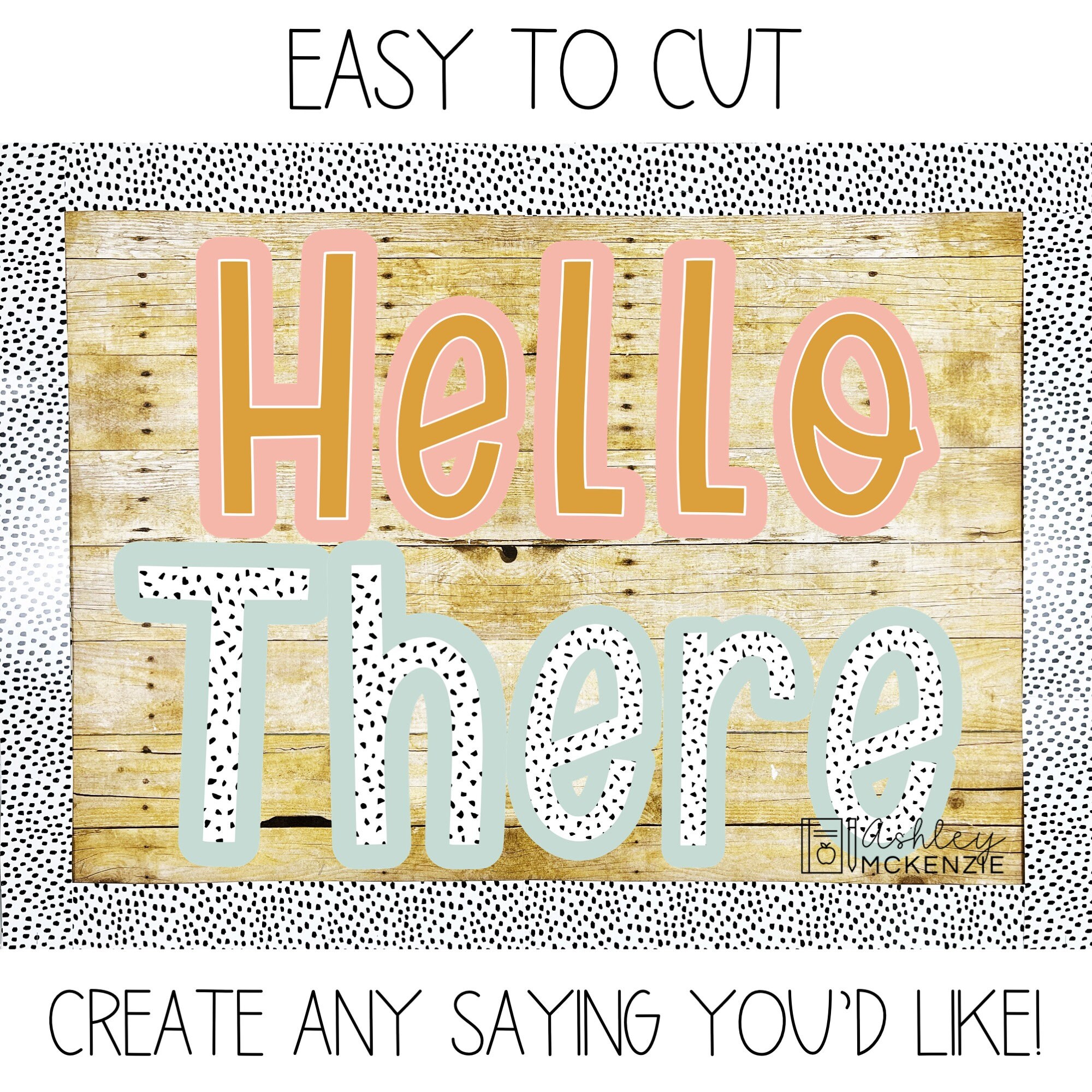 Calm Terrazzo Classroom Decor, Printable Bulletin Board Letters, A-Z ...