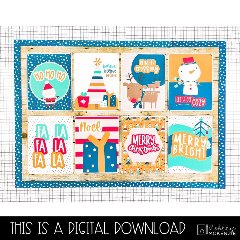 Festive Christmas Holiday Classroom Posters December Theme - Etsy