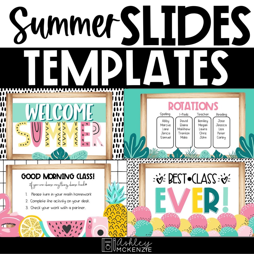 Summer Theme Google Slides and Powerpoint Templates, End of Year ...