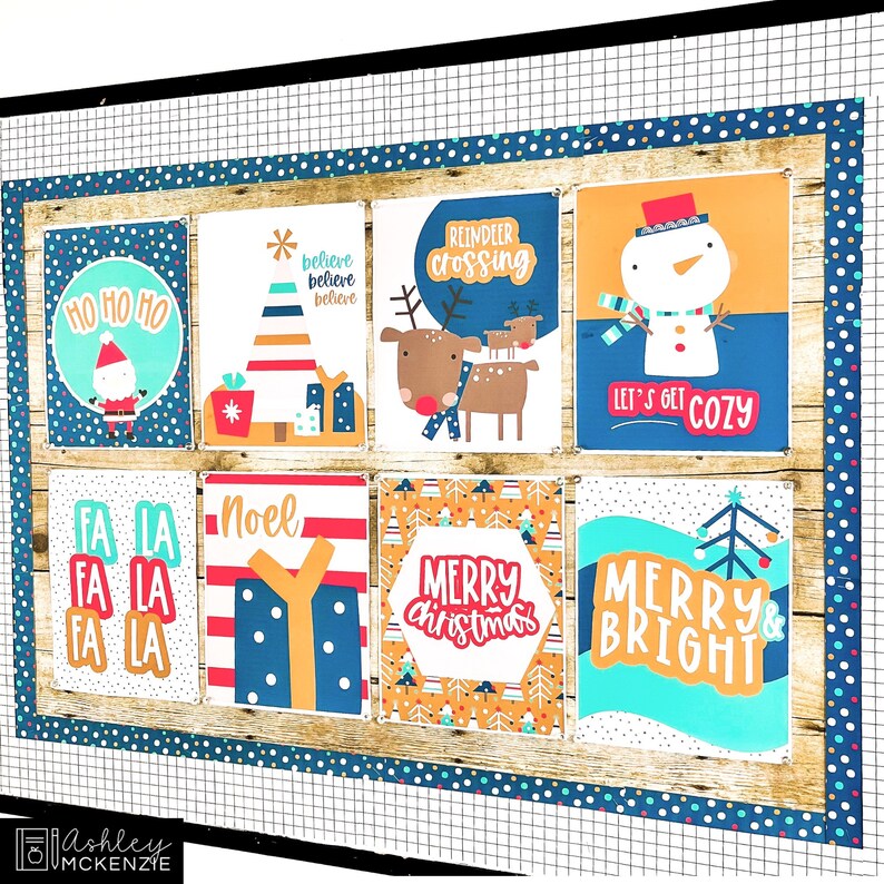 Festive Christmas Holiday Classroom Posters, December Theme, Easy ...