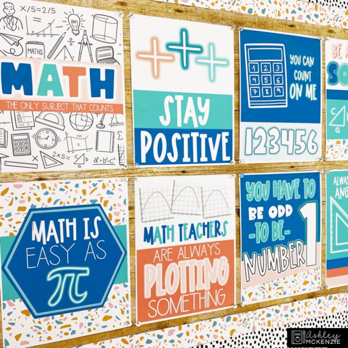 Math Classroom Posters Easy and Modern Classroom Decorations - Etsy UK