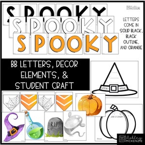 Halloween Bulletin Board or Classroom Door Decor, Spooky Halloween ...
