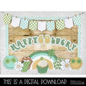 Retro St. Patrick's Day Bulletin Board Kit, Spring Holidays Theme, Easy ...