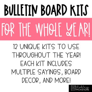 Bulletin Board Kits Bundle #4 Seasonal Classroom Decor for All Year 12 ...