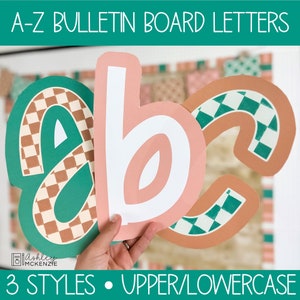 Modern Checkered Back to School Classroom Decor, Bulletin Board Kit ...