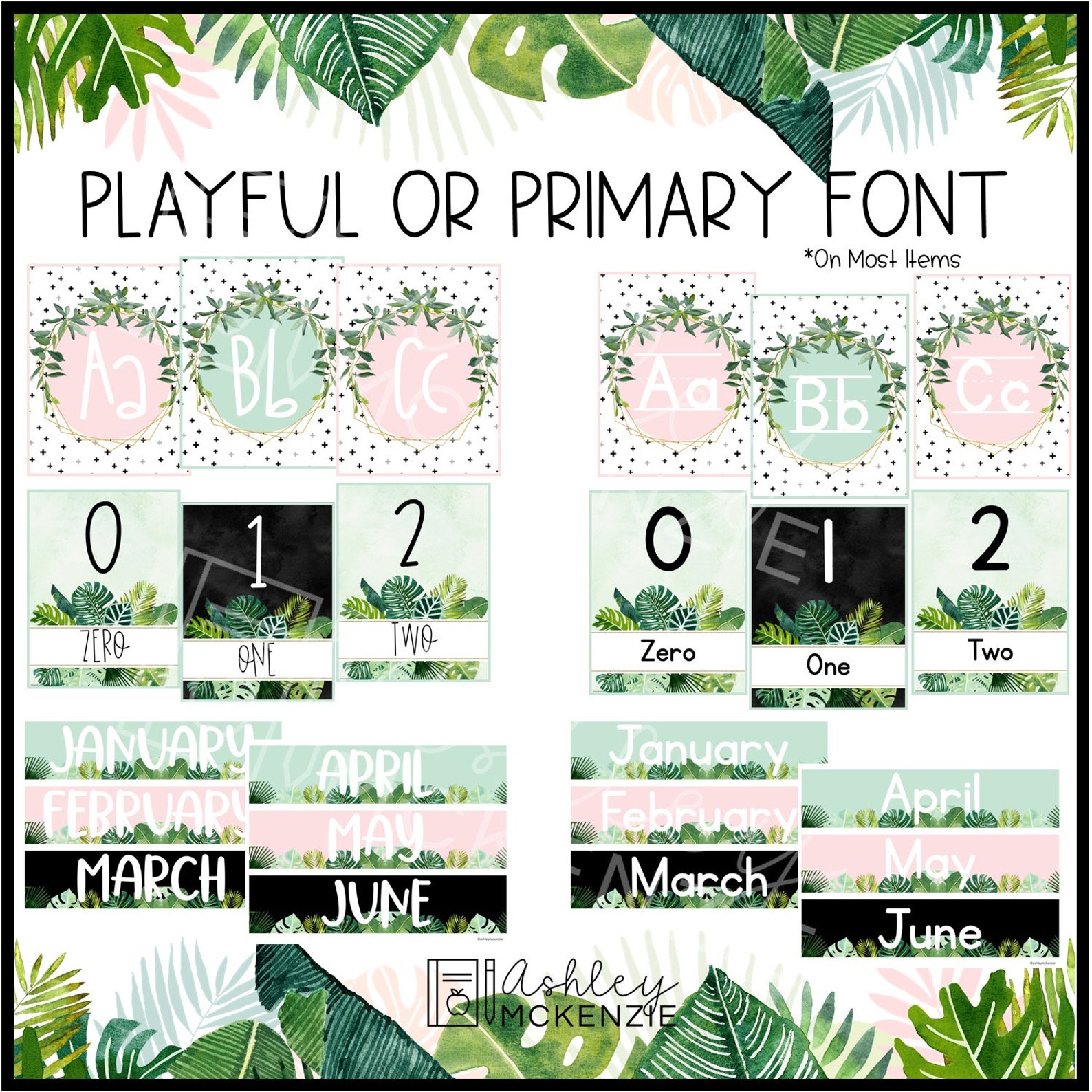 Modern Tropical Classroom Decor Bundle Calm Class Themes - Etsy