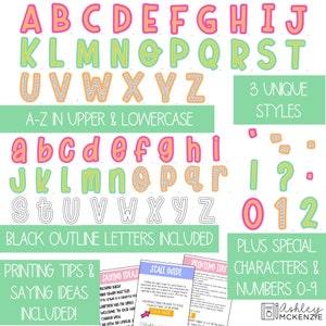 Rainbow Brights Classroom Decor, A-Z Bulletin Board Letters ...