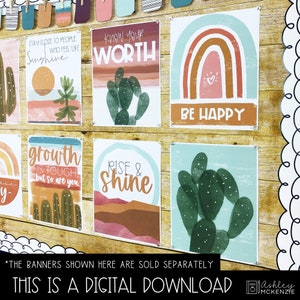 Boho Desert Classroom Posters, Easy and Modern Classroom Decorations ...