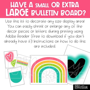 Bright Classroom Back to School Bulletin Board Kit Neon Classroom Decor ...