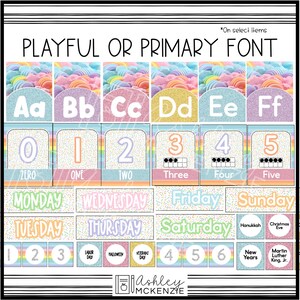 Pastel Classroom Decor Bundle Calm Colors Pastel Sweets Theme Editable ...