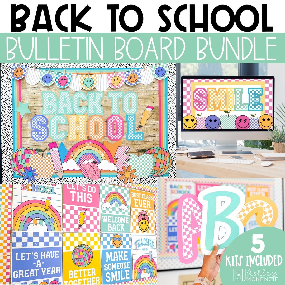 Back to School Classroom Decor BTS Smiles Fall Bulletin Board Kit ...