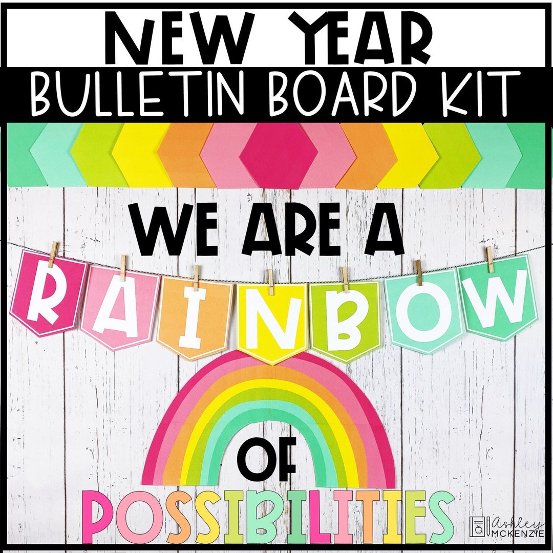Rainbow Back to School Bulletin Board or Classroom Door Decor, Easy and ...