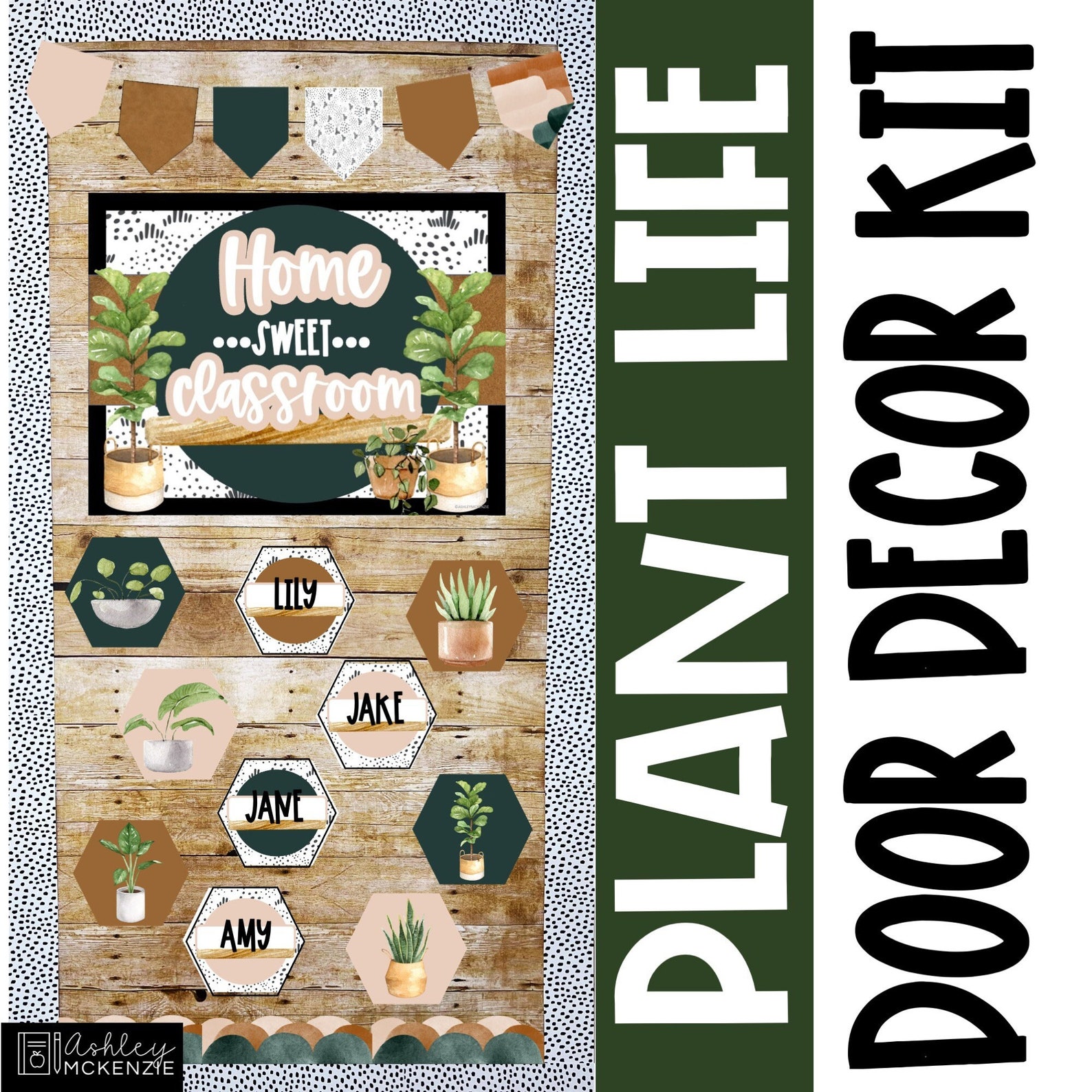 Plant Life Classroom Door Decor Kit Back to School Easy and - Etsy