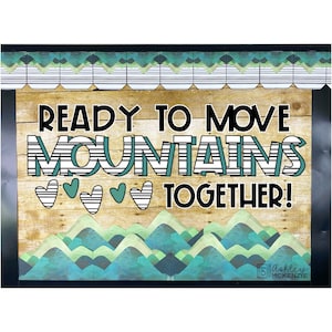 Scandi Mountains Classroom Decor Bundle Modern Back to School Bulletin ...