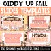 Giddy up Fall Slide Templates September Daily Slides for Google Slides ...