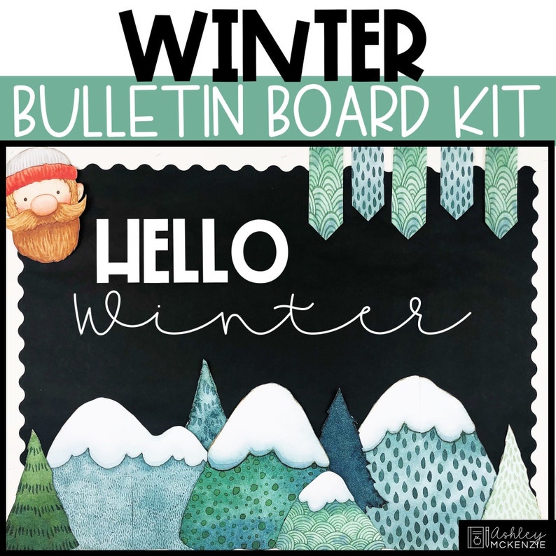 Winter Wonderland Bulletin Board Kit Easy Seasonal Classroom - Etsy
