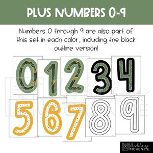 Modern Jungle Classroom Decor, A-Z Bulletin Board Letters, Punctuation ...