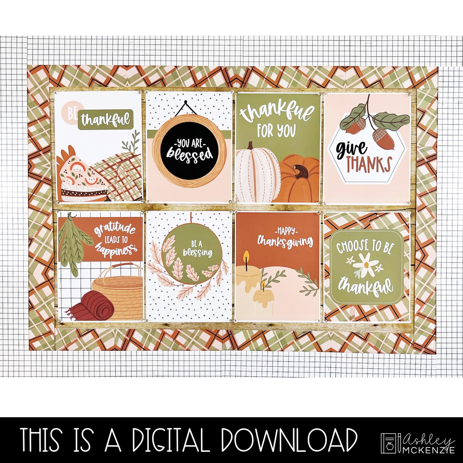 Modern Thanksgiving Classroom Posters November Theme Easy - Etsy