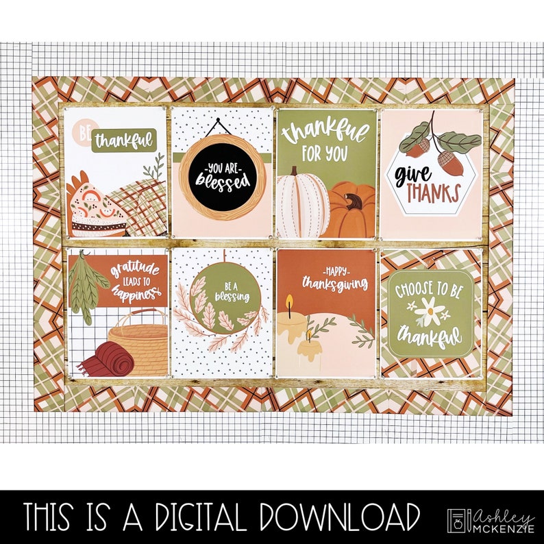 Modern Thanksgiving Classroom Posters, November Theme, Easy Holiday ...