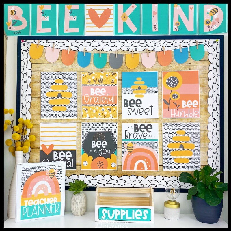 Honey Bee Classroom Decor Bundle Easy and Modern Classroom - Etsy España
