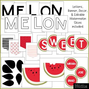 Summer Watermelons Bulletin Board or Classroom Door Decor, Easy and ...