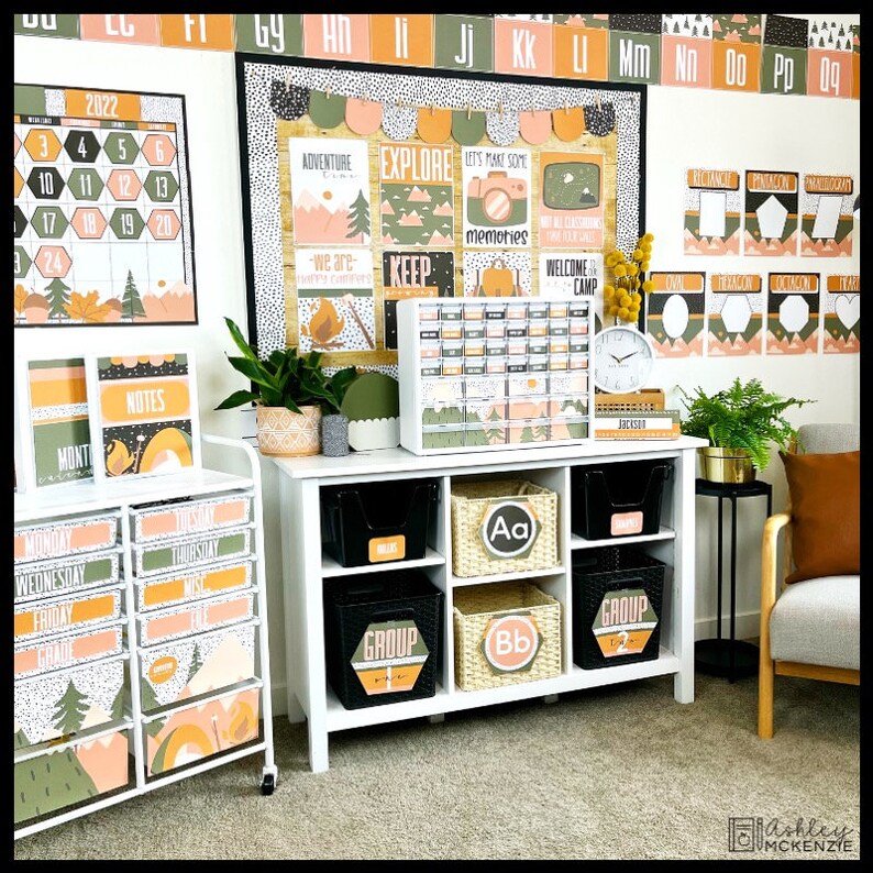 Camping Adventure Classroom Decor Bundle Easy and Modern - Etsy