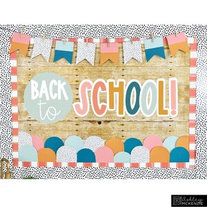 Calm Terrazzo Back to School Classroom Decor, Bulletin Board Kit ...