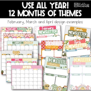 Editable Seasonal Newsletter Templates and Calendar Bundle for the ...
