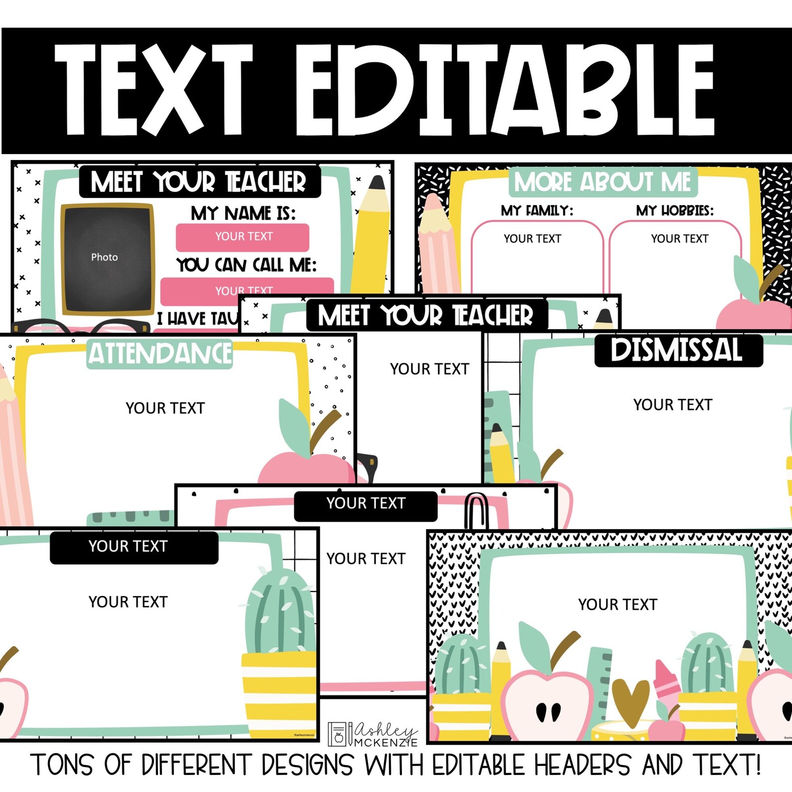 Welcome Back to School Open House Bundle Meet the Teacher Night Slides ...