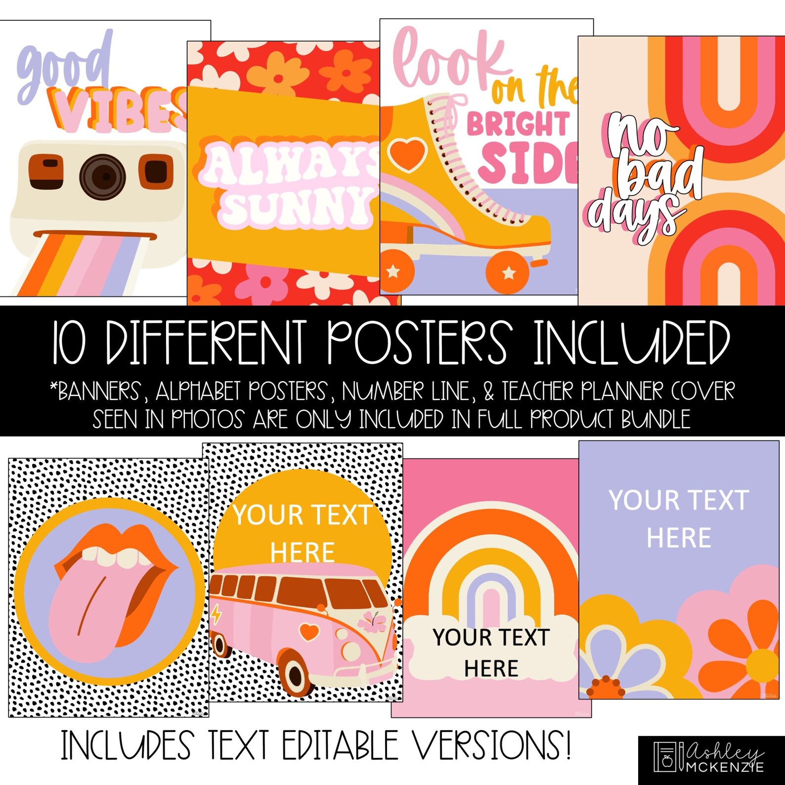 Retro Classroom Posters, Retro Vibes Theme, Easy and Modern Classroom ...
