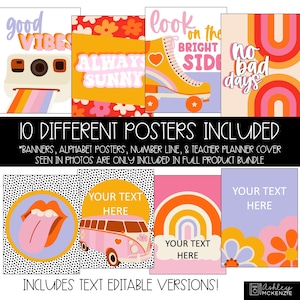 Retro Classroom Posters, Retro Vibes Theme, Easy and Modern Classroom ...