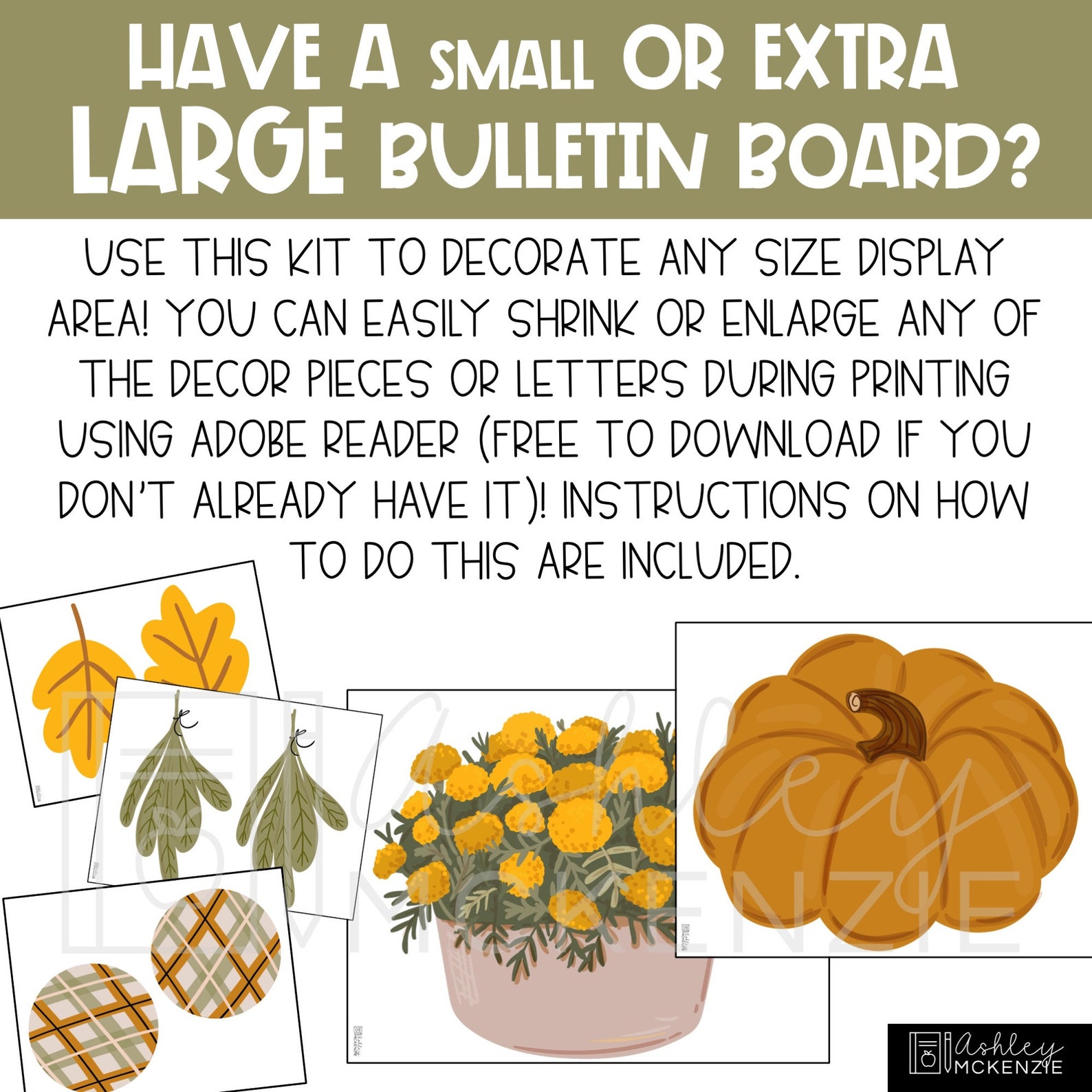 Modern Thanksgiving Bulletin Board Kit November Theme Easy - Etsy