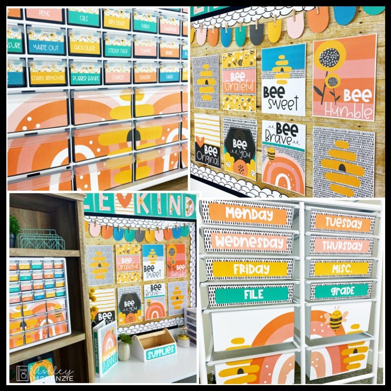 Honey Bee Classroom Decor Bundle Easy and Modern Classroom - Etsy España