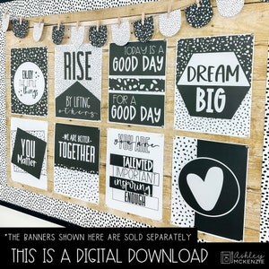 Black and White Classroom Decor Back to School Bulletin Board ...