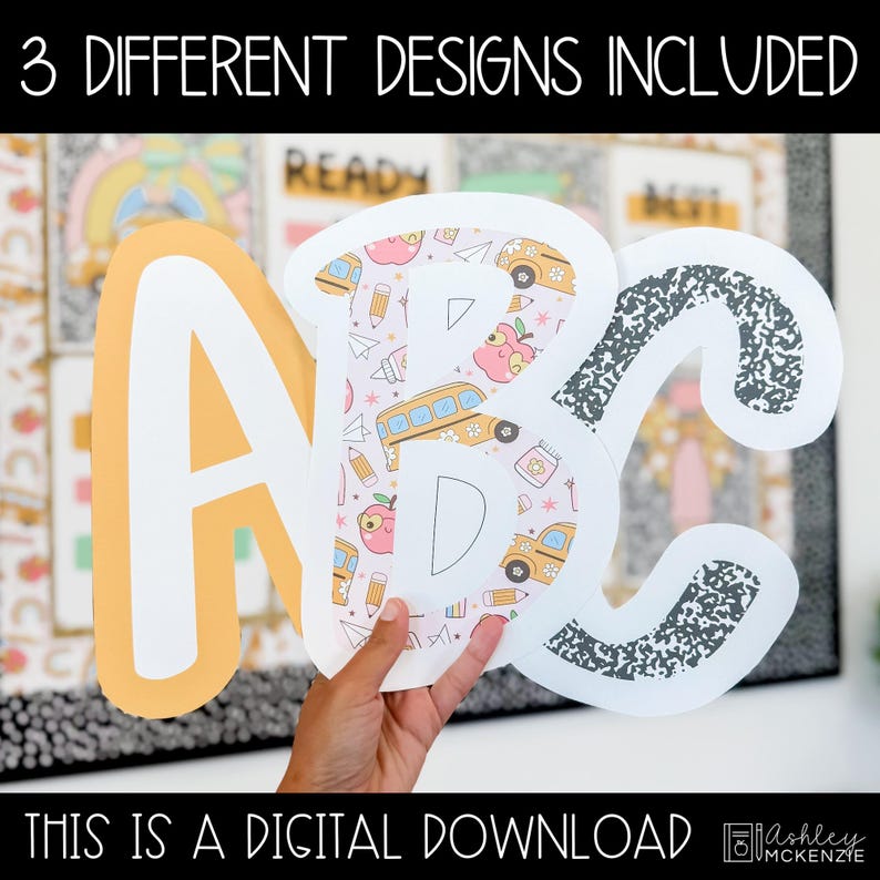 Ready to Roll Back to School Bulletin Board Letters Primary Font ...