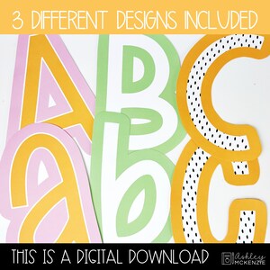 Sunshine Classroom Decor, A-Z Bulletin Board Letters, Punctuation, and ...