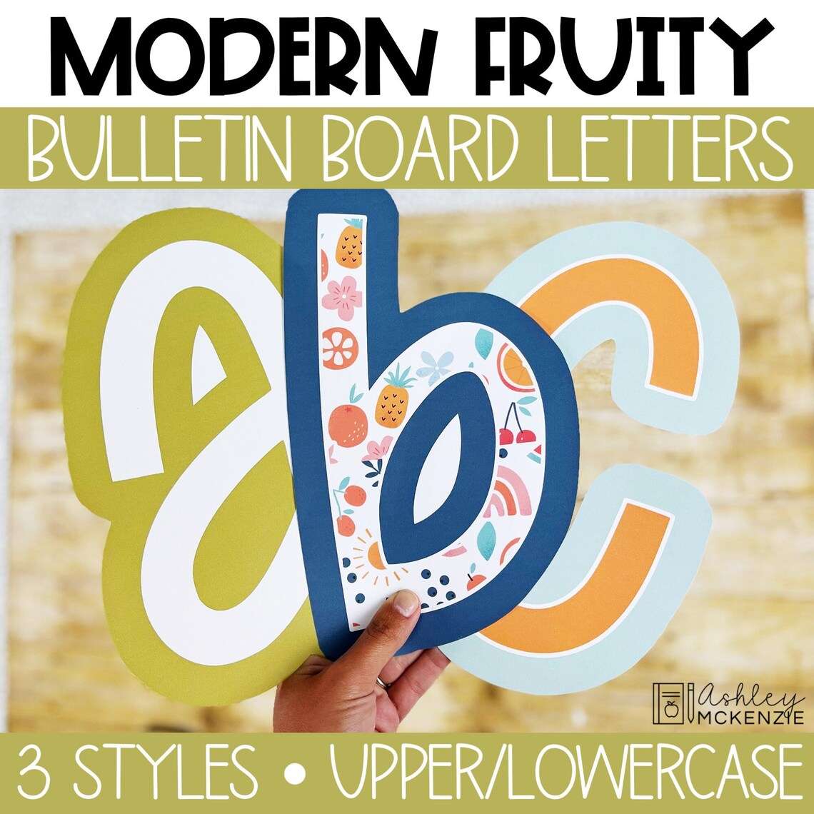 Modern Fruity Classroom Decor A-Z Bulletin Board Letters - Etsy