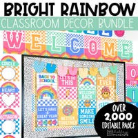 Flip Calendar | Spotty Brights Classroom Decor | Rainbow Themed ...
