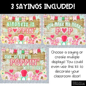 Valentine's Day Classroom Decor, Valentine Pop Theme, Bulletin Board ...