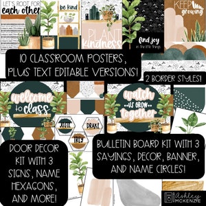Plant Life Classroom Decor, Bulletin Board Kit, Classroom Posters, Door ...