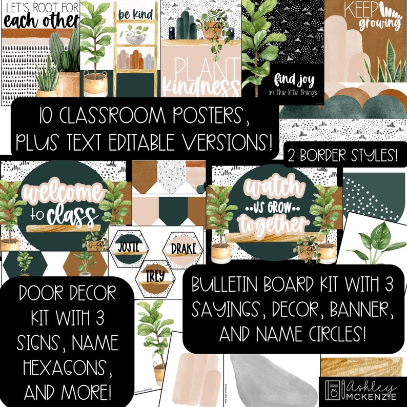 Plant Life Classroom Decor, Bulletin Board Kit, Classroom Posters, Door ...