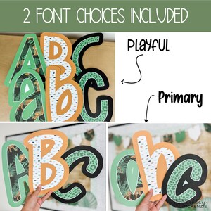 Modern Jungle Classroom Decor Back to School Bulletin Board Editable ...