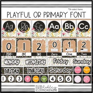 Wildflower Classroom Decor Bundle Elementary Classroom Theme Editable ...