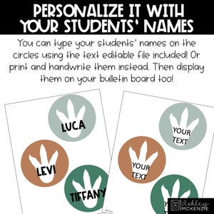 Modern Dinosaur Classroom Theme Back to School Bulletin Board Kit ...