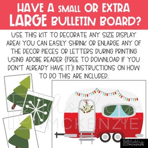 Christmas Bulletin Board or Classroom Door Decor, Camper Theme, Easy ...