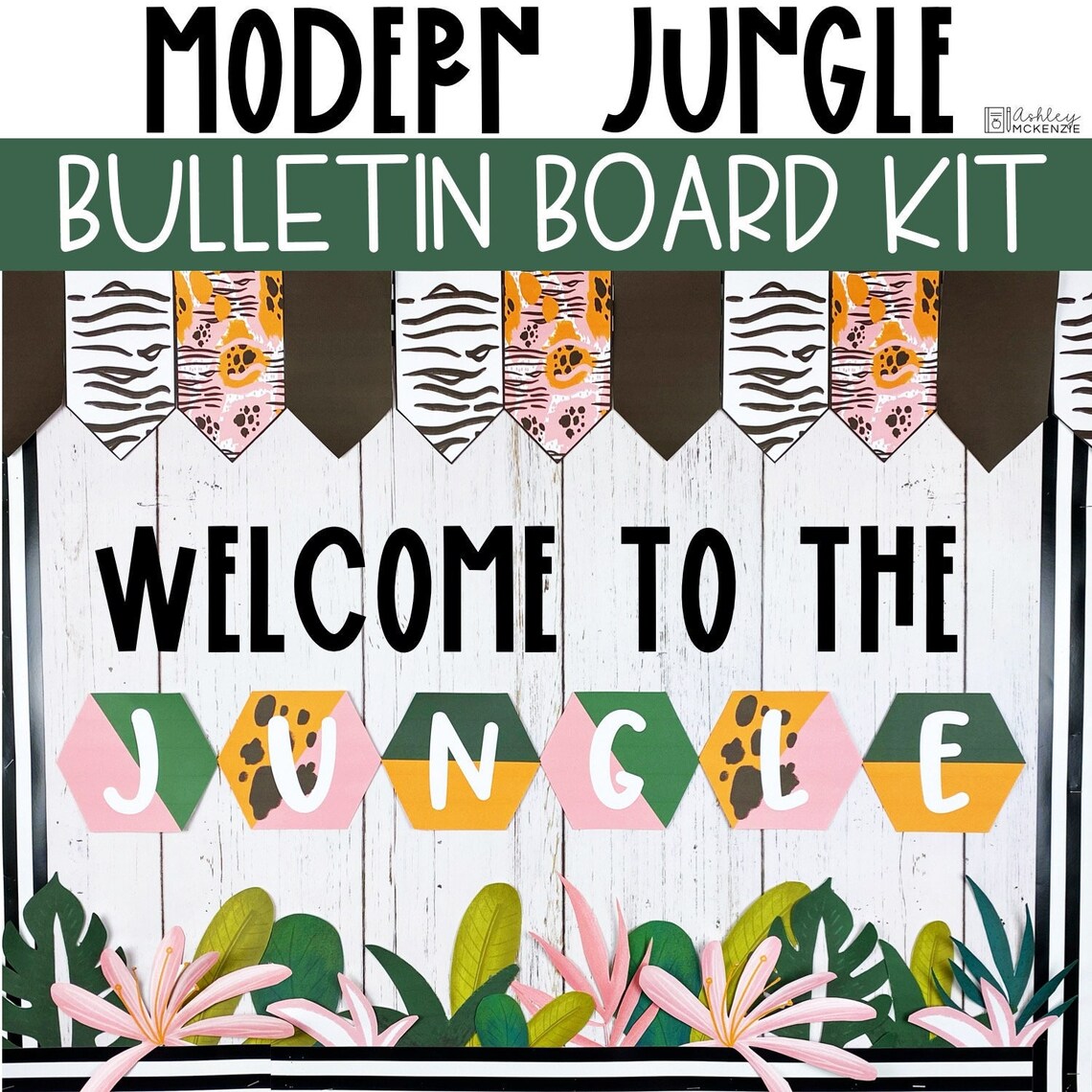 Modern Jungle Back to School Bulletin Board or Classroom Door - Etsy